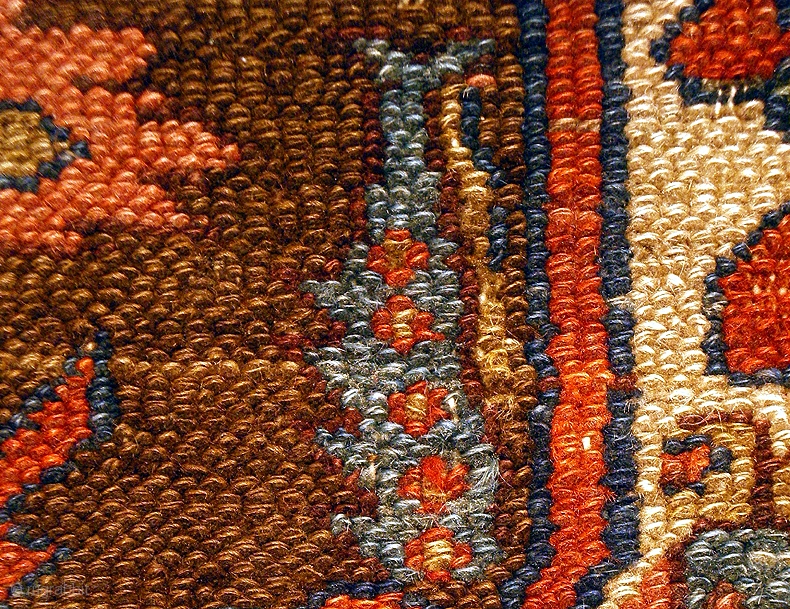 A very interesting and unusual Kurdish Rug Fragment from NW Persia ...