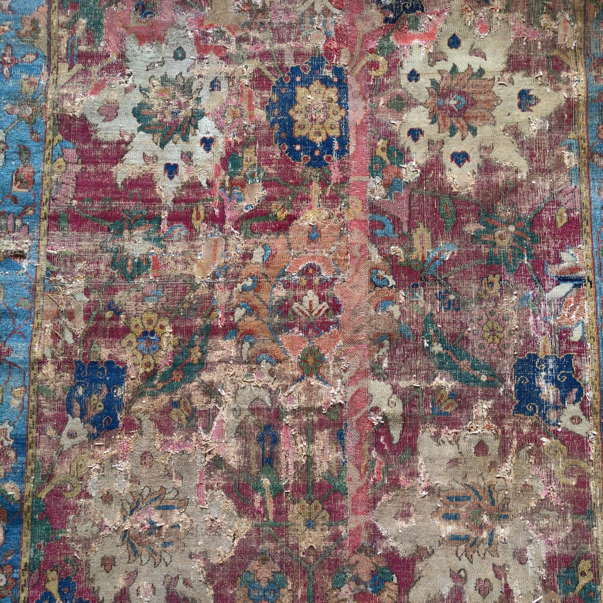 An early (Jufti knotted type) Herat / Khorasan pastiche carpet, reduced ...