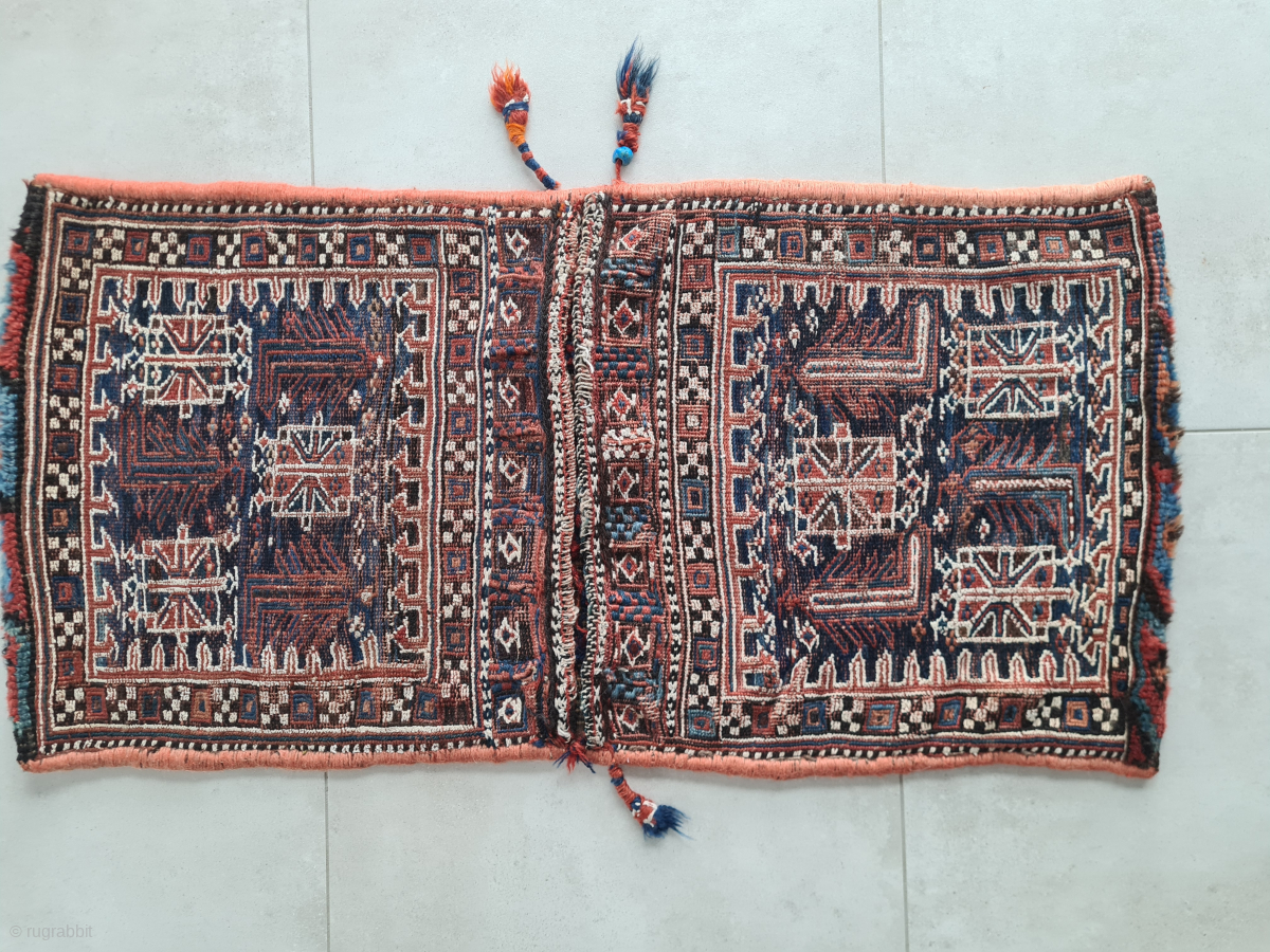 Antique nomadic saddlebag of the Lurs or Bakhtiars from SW Persia ...
