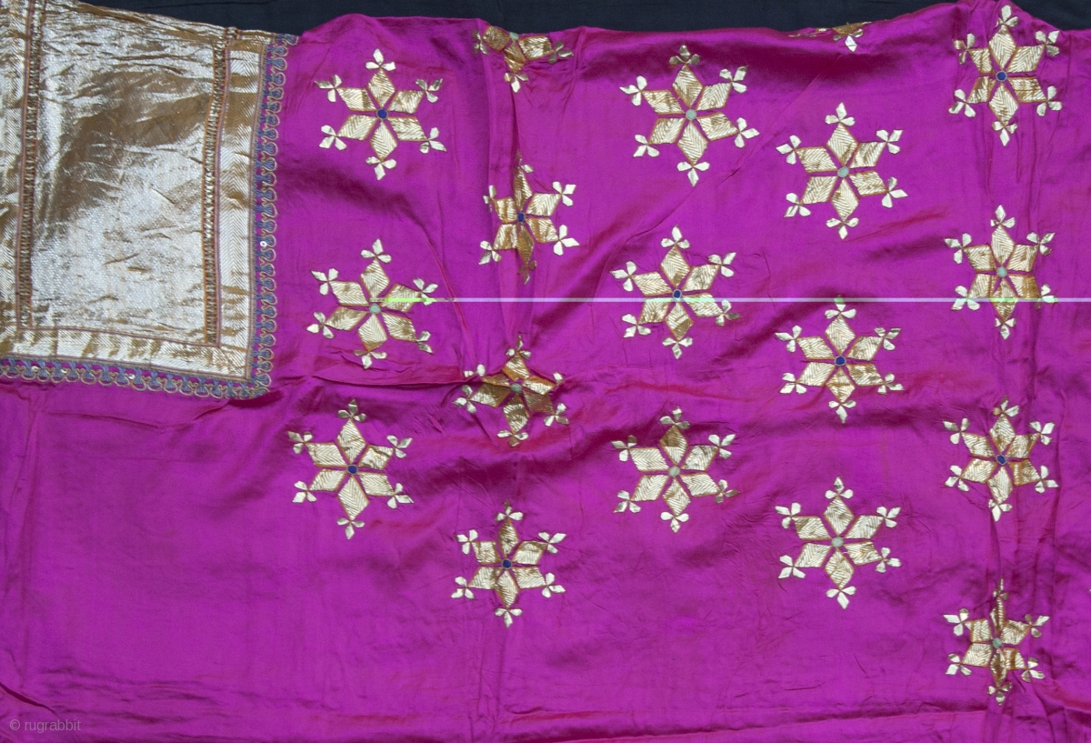 ODHANI (GOTA PATTI) - This particular piece, that resembles a garden of ...