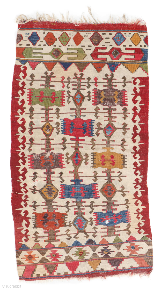 Central Anatolian Kilim, Turkey, Early 19th C., 2'5'' x 4'9'' (74 x 145 ...