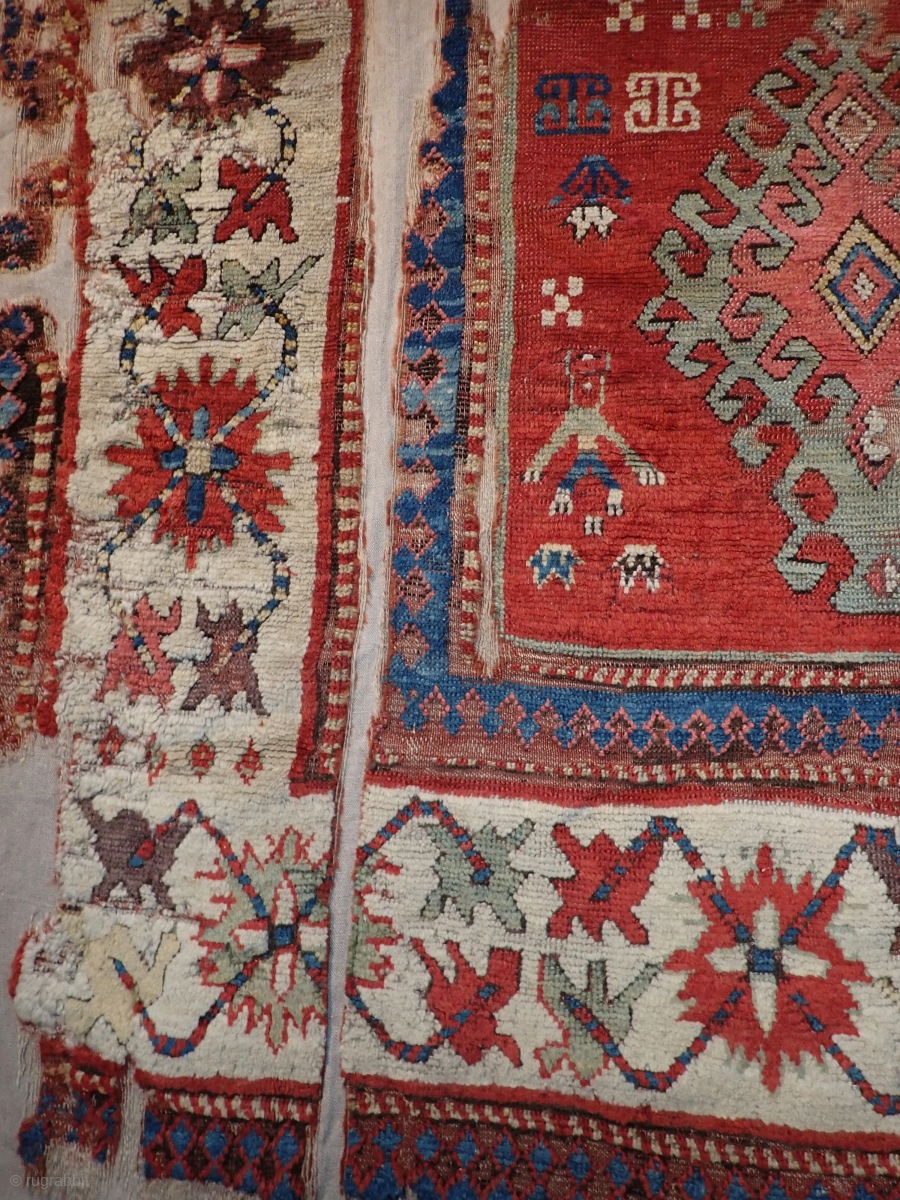 Fantastic old Kazak, mounted and presentable. Superior color, wool, and ...