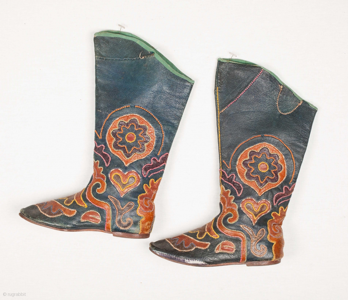 Uzbek Leather Boots late 19th / early 20th c. | rugrabbit.com